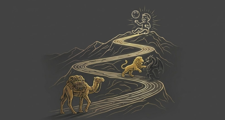 Nietzsche's Three Metamorphoses: Camel, Lion, Child